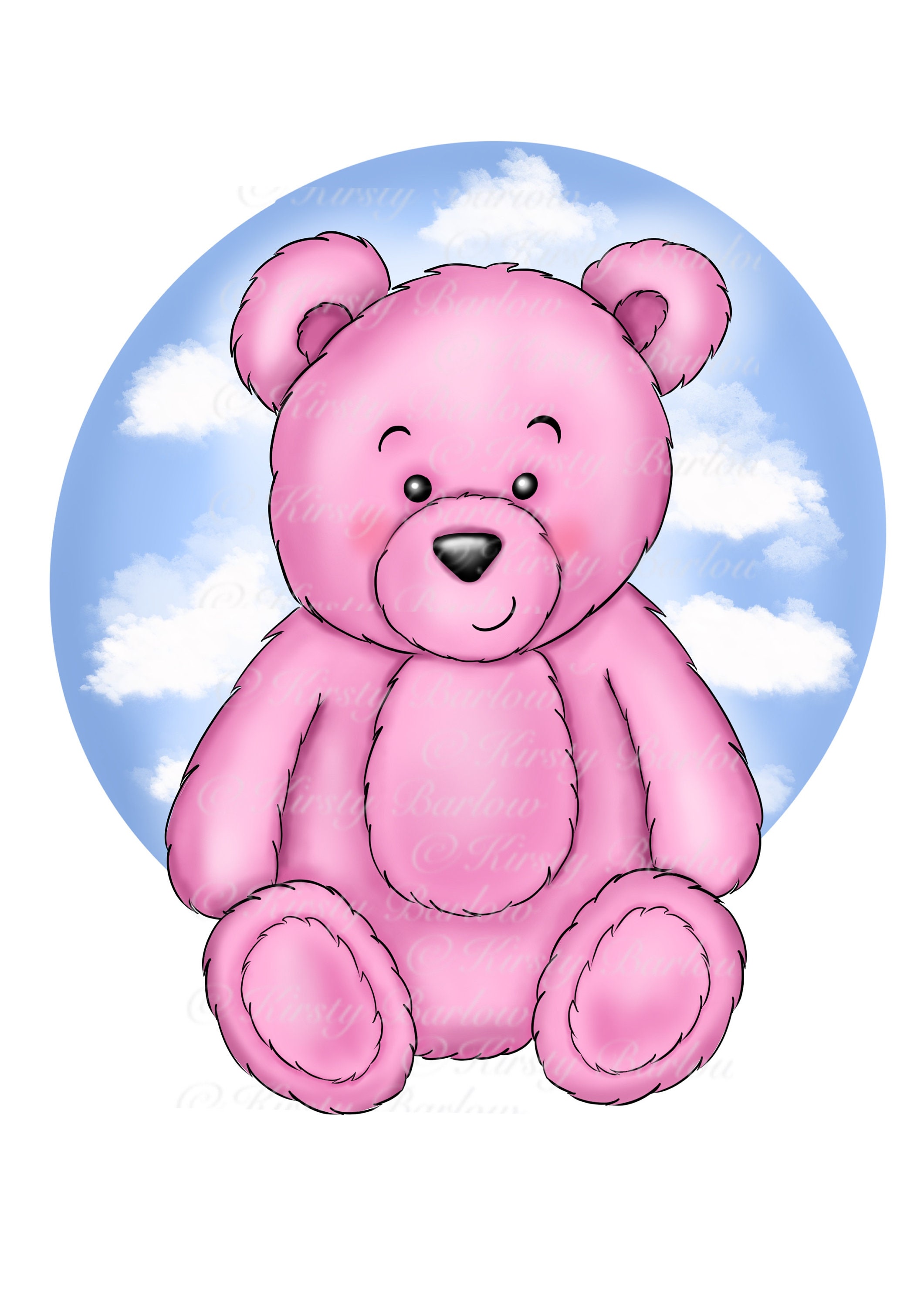 Pink Teddy Bear Clip Art Png New Baby Gender Reveal Sublimation Design ...