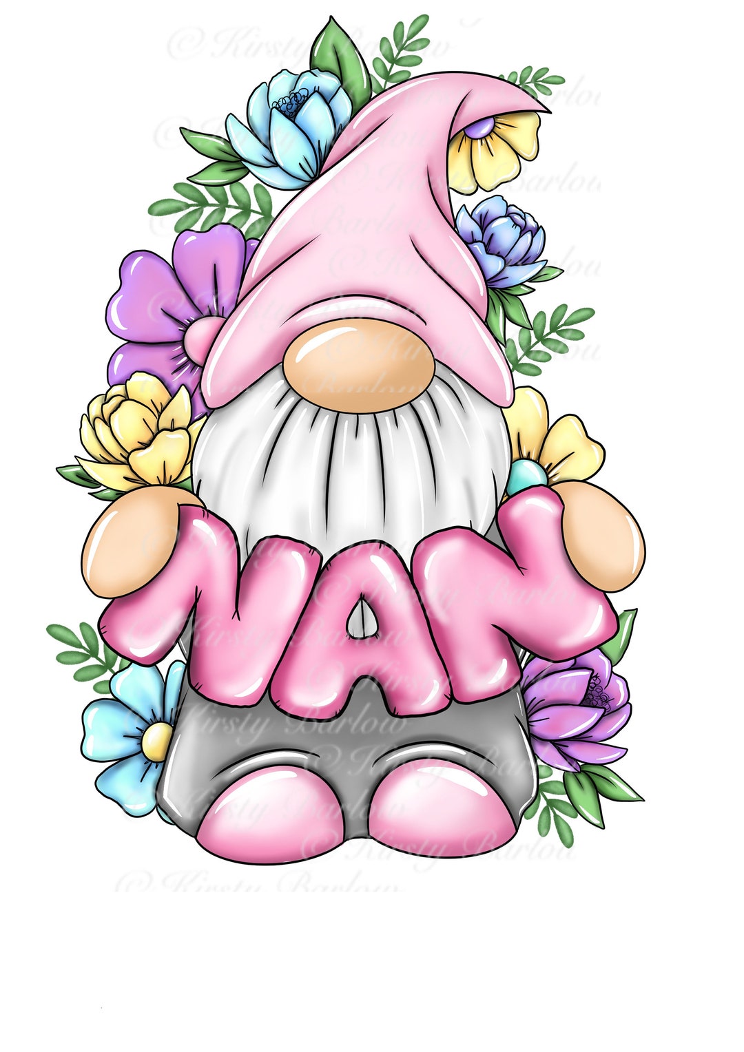 Nan Mother’s Day Gonk Gnome Png Clip Art Design for Sublimation and ...