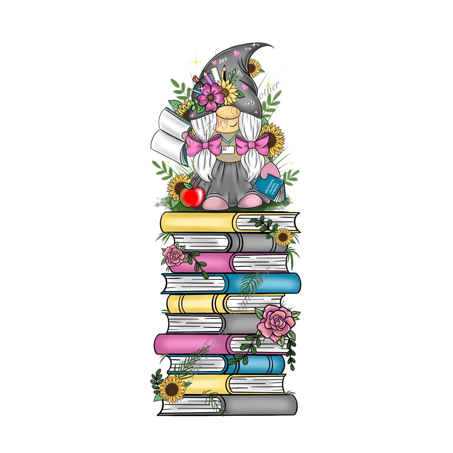 Teacher Gnome Gonk Bookmark Png File for Sublimation - Etsy UK
