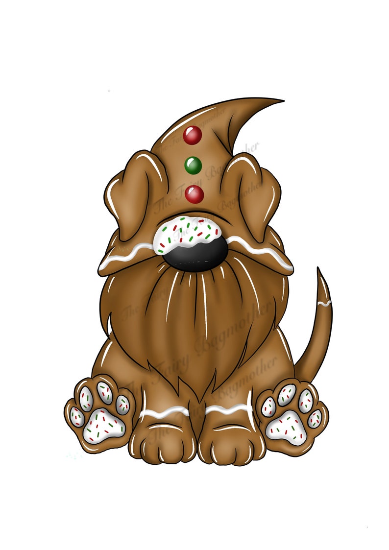 Gingerbread Dog Gonk Gnome Christmas Png Clip Art File for Sublimation ...