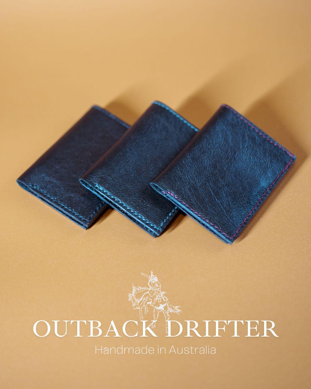 Australian Handmade Full Grain Kangaroo Leather Vertical Bi-fold Wallet ...