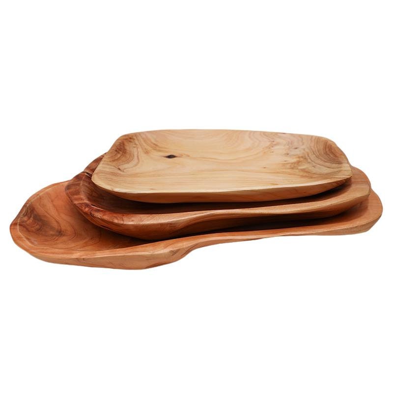 Root Wood Dish, Party Platter and Tray for Sandwich Bread Serving ...