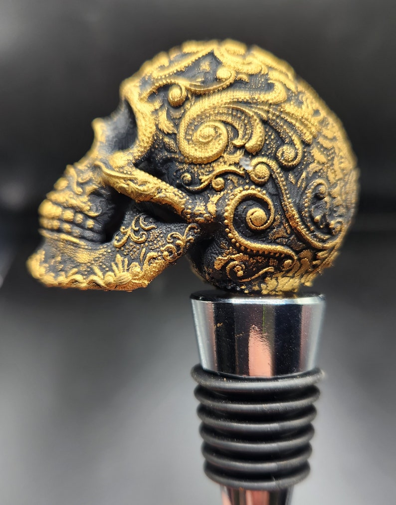 Skull Wine Bottle Topper - Etsy