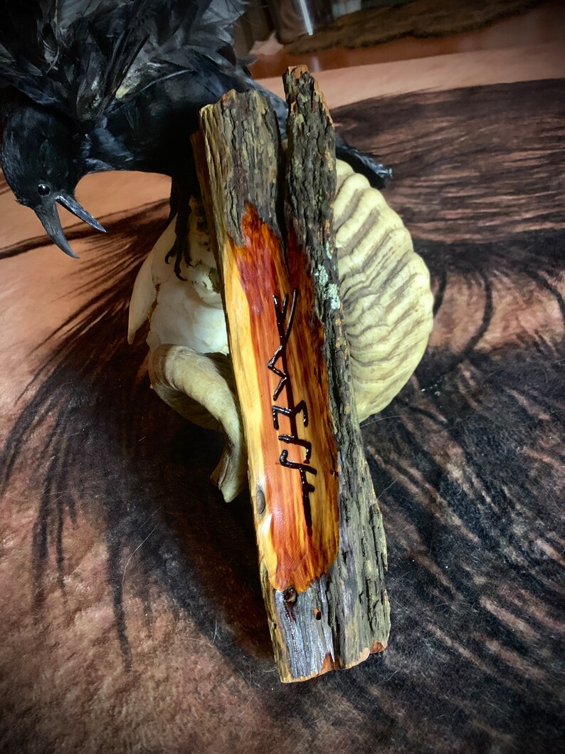 Freya freyja Bindrune Live Edge Red Cedar Incense Holder. - Etsy