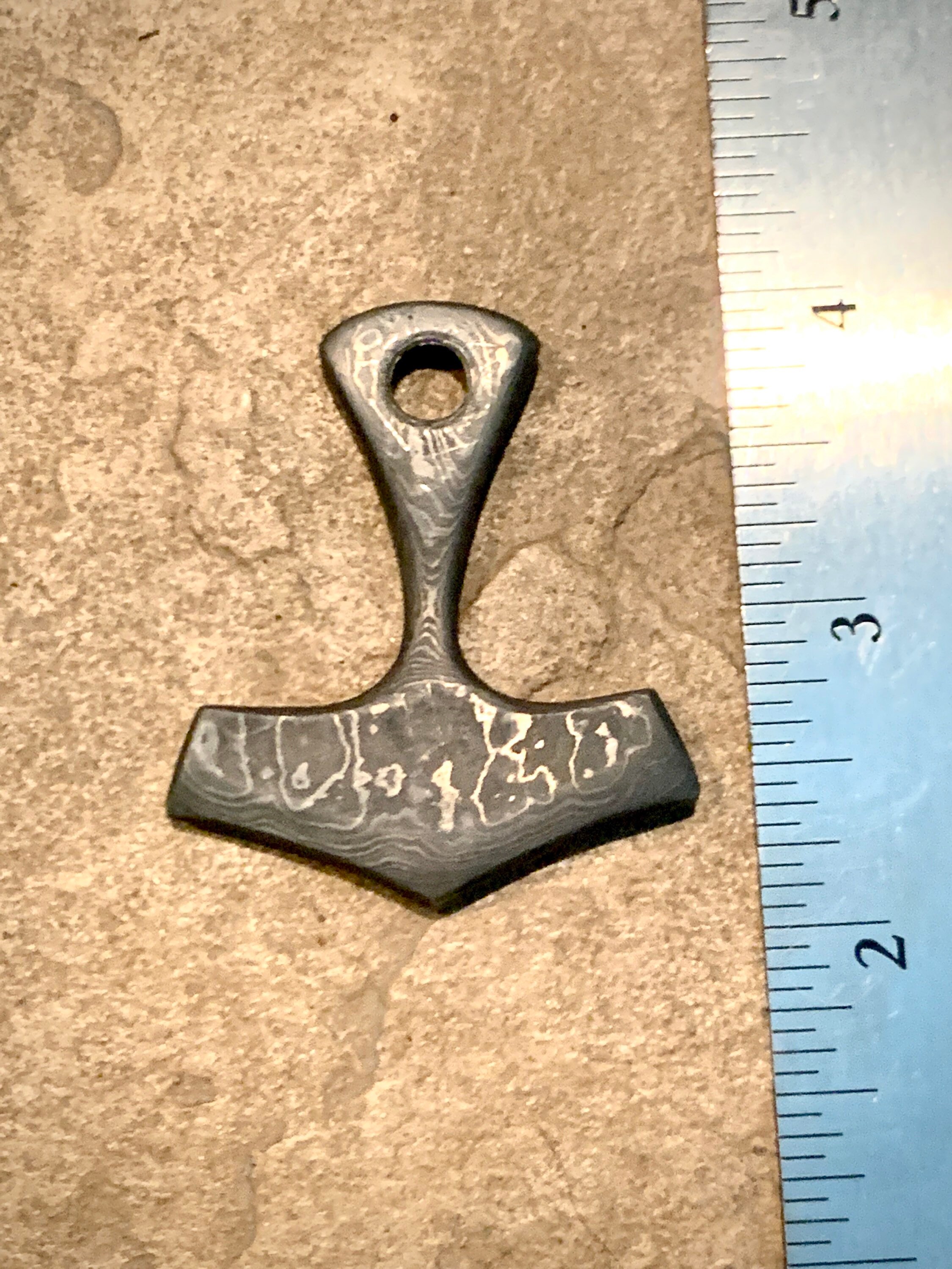 DAMASCUS Mjölnir Thors Hammer Viking Shieldmaiden - Etsy