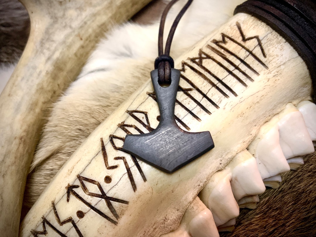 DAMASCUS Mjölnir- Viking - Thor - Pagan - Shieldmaiden - Etsy