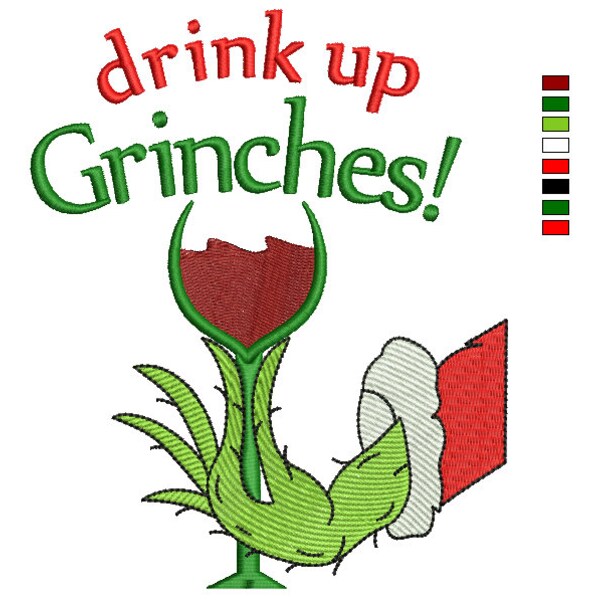 Grinch Embroidery - Etsy