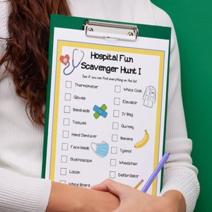 Hospital Fun Scavenger Hunt Game: Nurse Week Activity (PDF Download) - Etsy