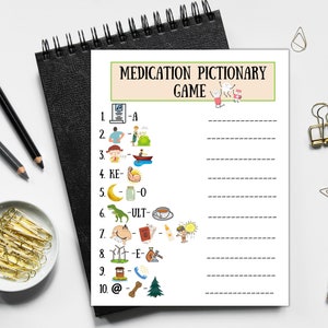 Medication Emoji Pictionary Game: Pharmacy, Nursing, Classrooms, Work ...