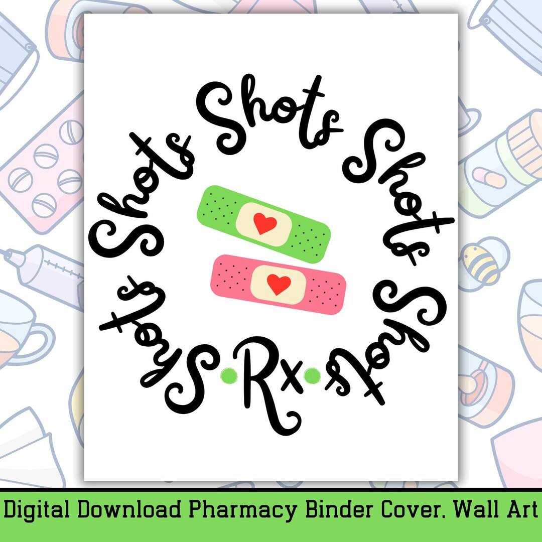 Shots*immunizations*vaccine Binder Cover, Wall Art, Binder Insert ...