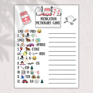Medication Emoji/pictionary Games: Pharmacy, Medical, Nursing (digital ...