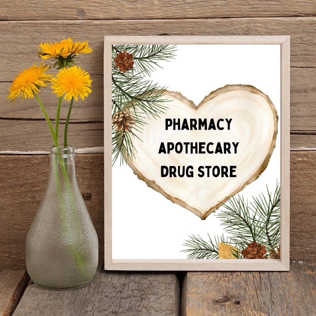 Autumn Pharmacy Watercolor Art: Apothecary Decor (PDF Download) - Etsy