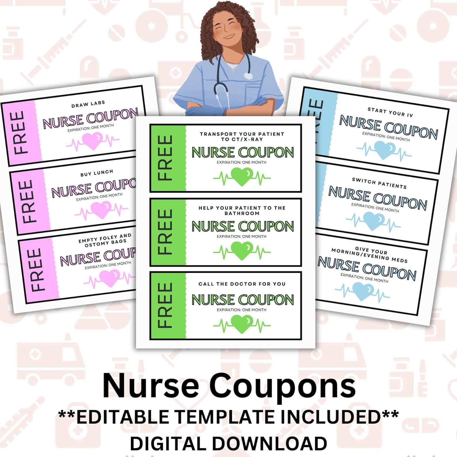 Nurse Coupons-fun & Creative Printable, Perfect for Nurse Week ...