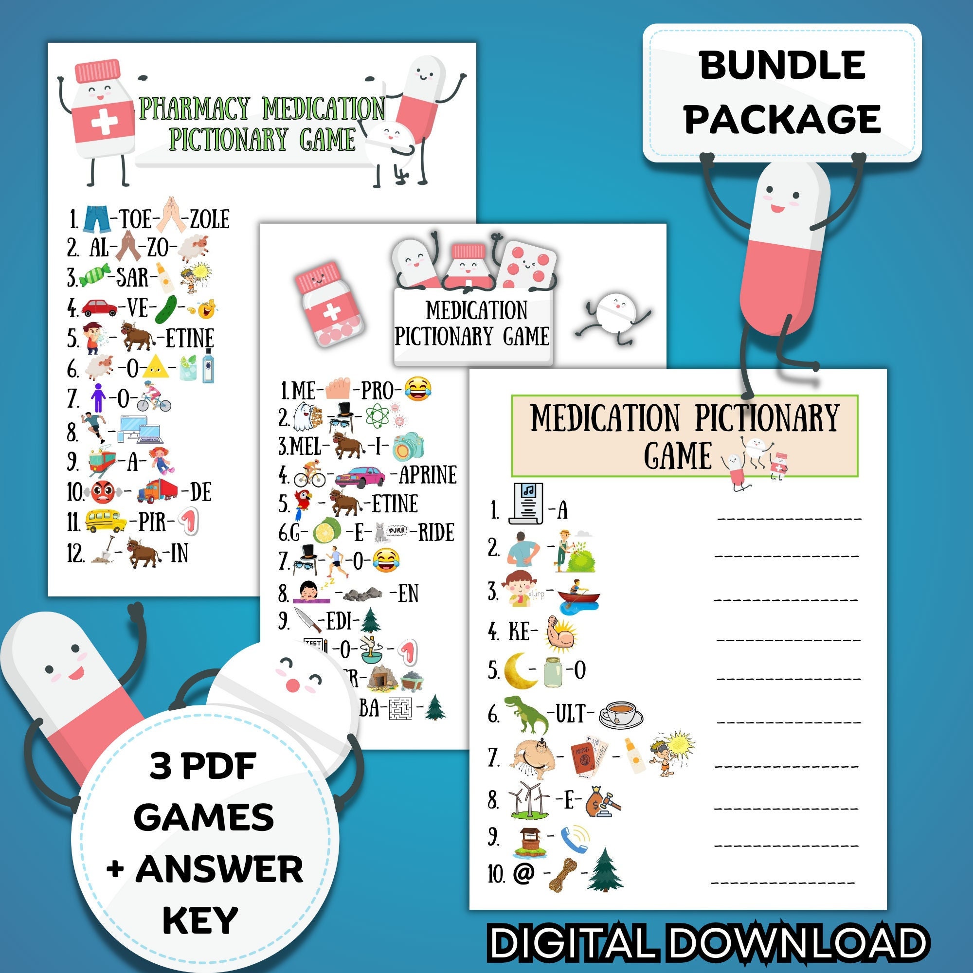 Medical Pictionary Cards Printable