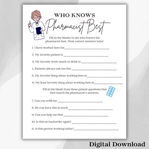 Pharmacy Games *who Knows Pharmacist/pharmacy Tech Best*download ...