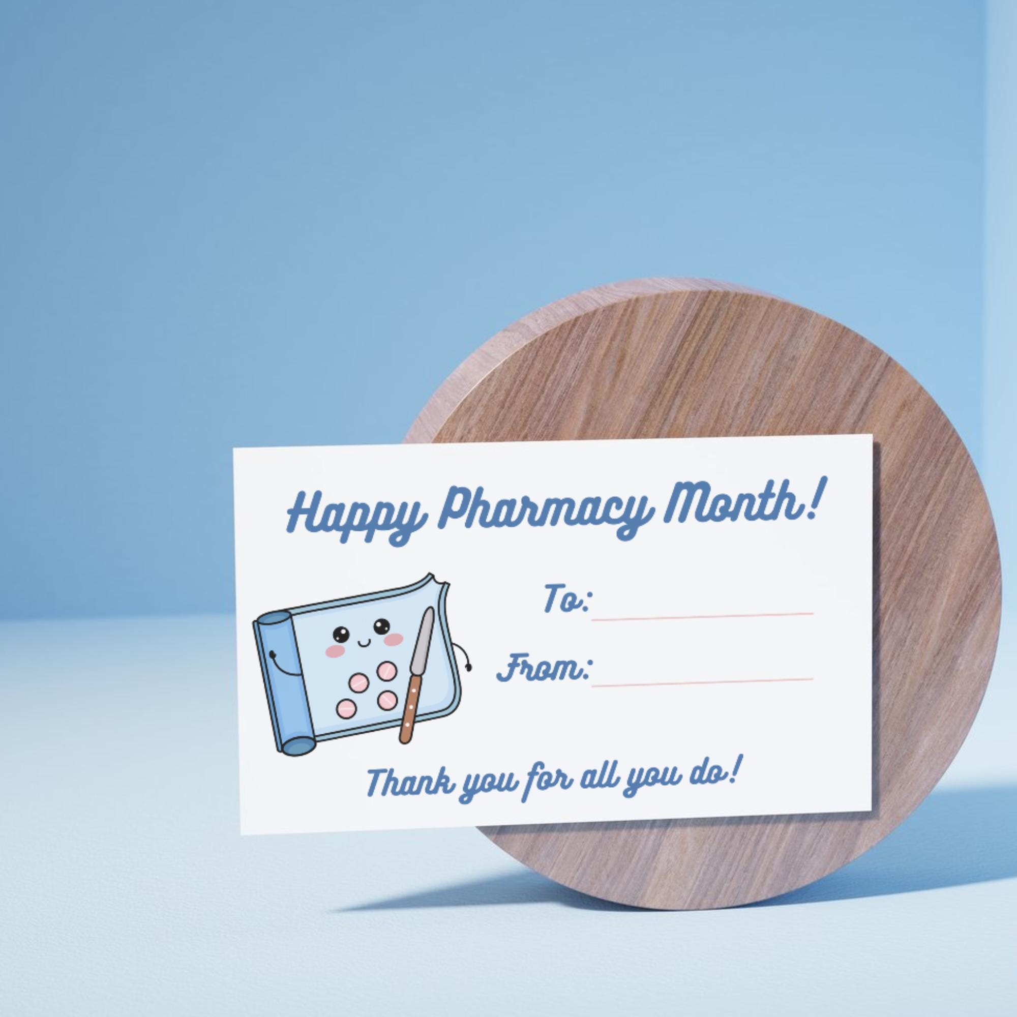 Cute Pharmacy Month Gift Tags, Labels*pharmacy Tech, Pharmacist ...