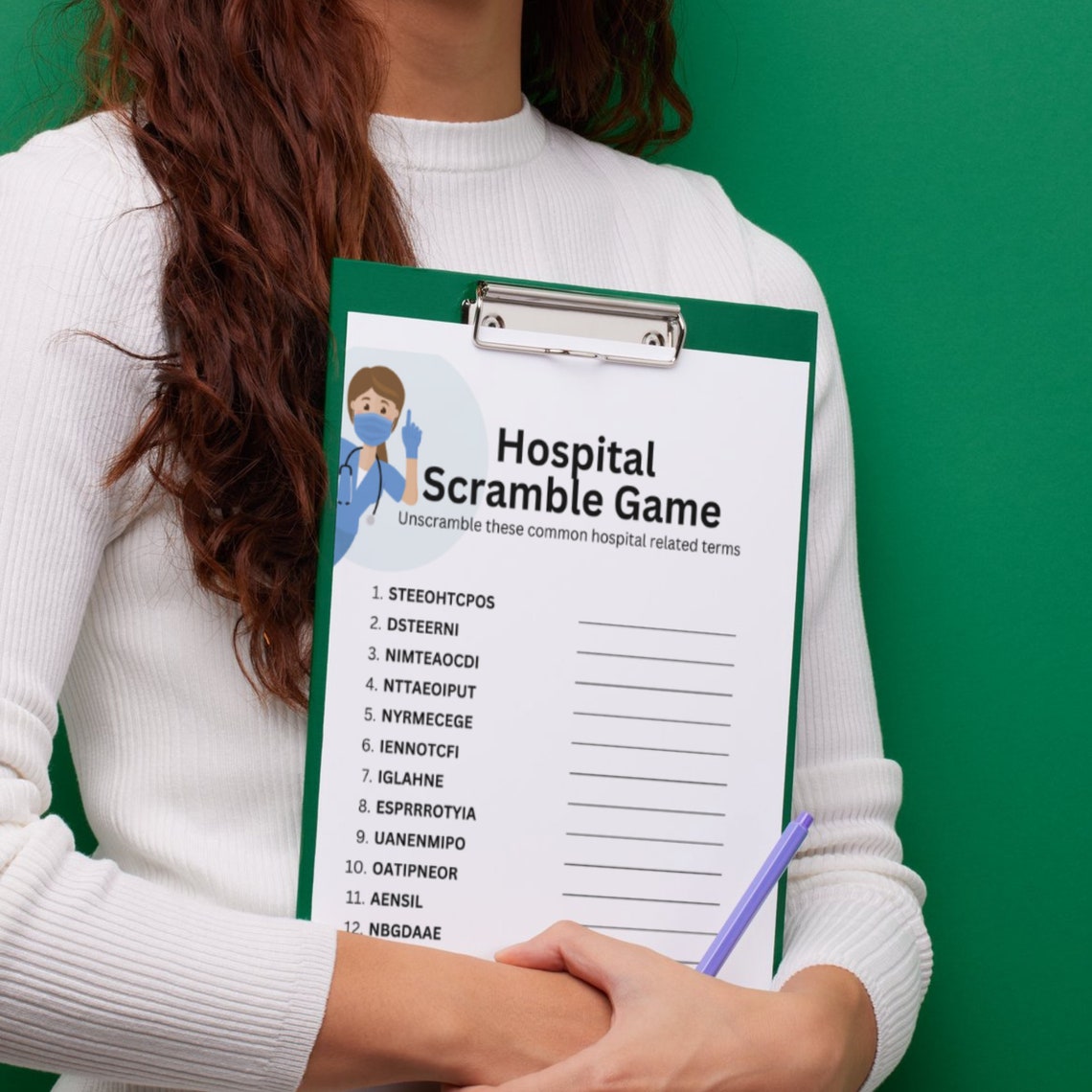 Hospital Scramble Game: Fun Work/party Activity (PDF Download) - Etsy