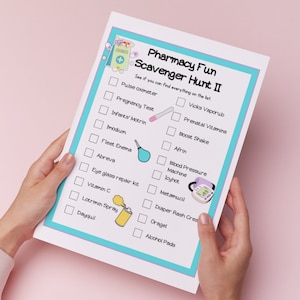 Pharmacy Scavenger Hunt Game: Fun Group Activity (PDF Download) - Etsy