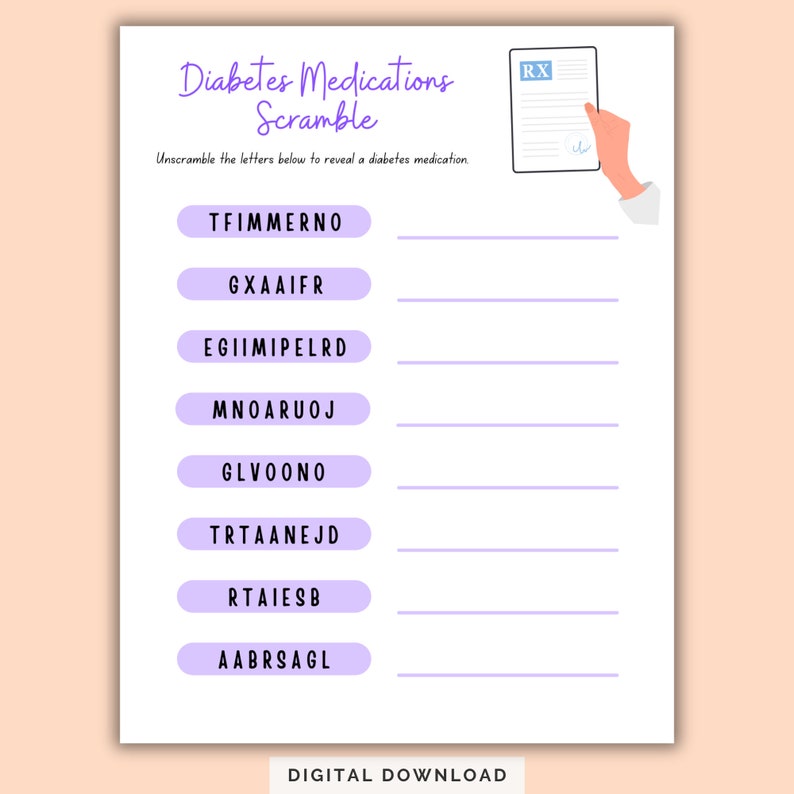 Medication Scramble Games: Pharmacy & Nurse Week Activity (digital ...