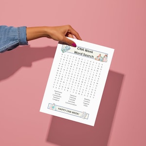 CNA Week Word Search Game: Printable Nursing Home Activity (PDF ...