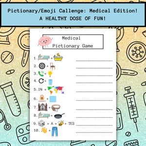 Medical Emoji/pictionary Games: Perfect Game for Staff Parties ...