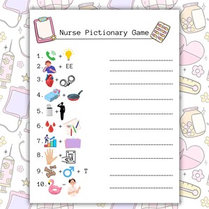 Nurse Emoji Pictionary Game: Nurses Week Party Activity (instant ...