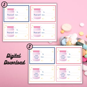 Cute Pharmacy Month Gift Tags, Labels*pharmacy Tech, Pharmacist ...
