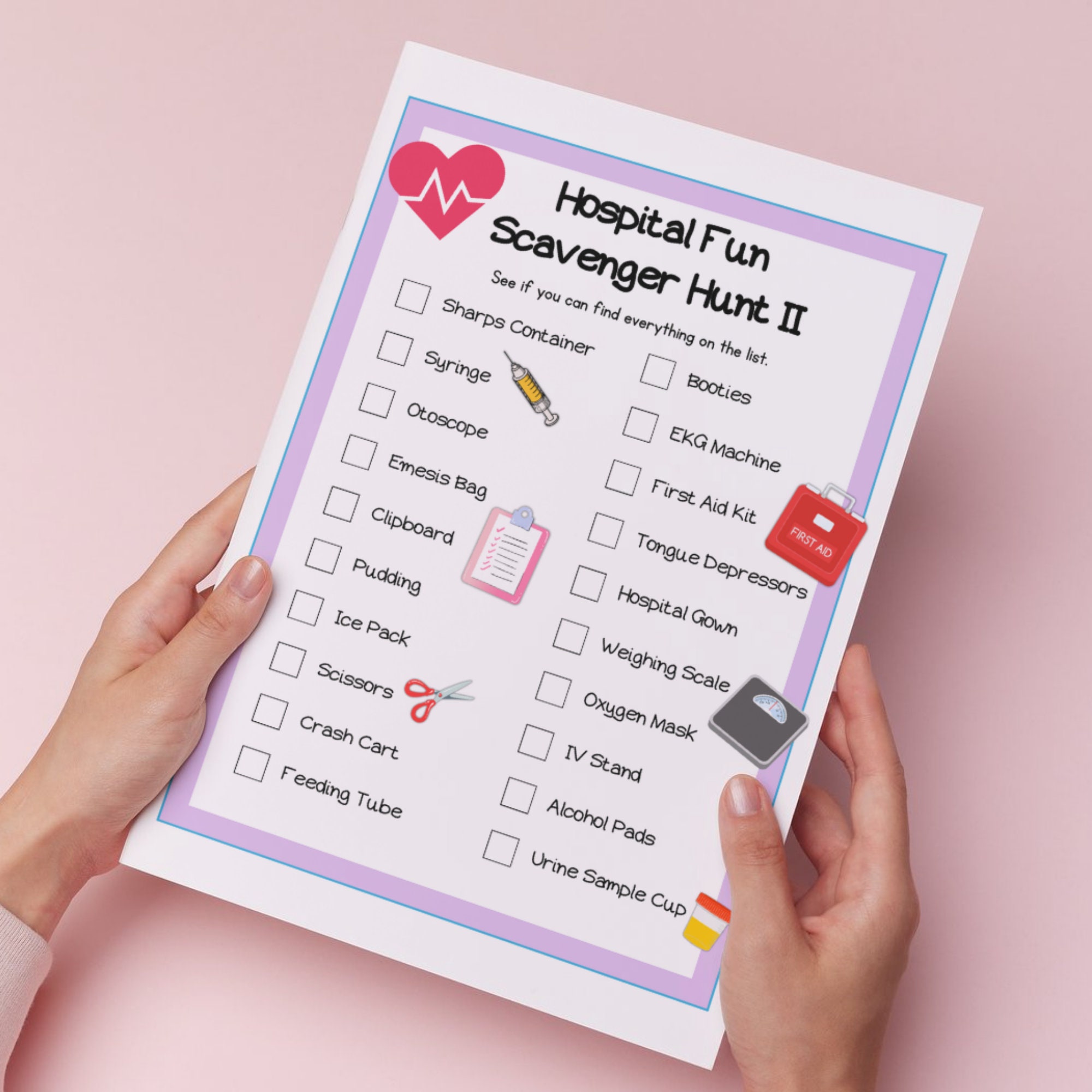 Hospital Fun Scavenger Hunt Game: Nurse Week Activity (PDF Download) - Etsy