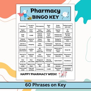 Editable Hospital Pharmacy Bingo Game: 30 Cards (PDF Download) - Etsy