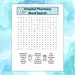 Hospital Pharmacy Word Search Printable*pharmacist, Pharmacy Tech, Gift ...
