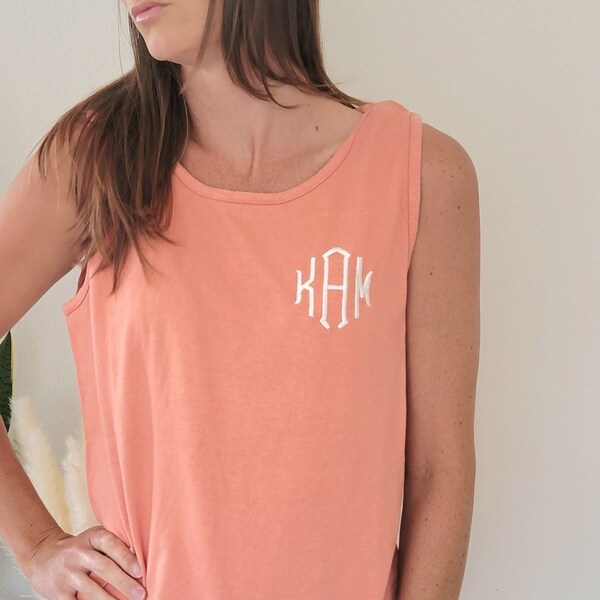 Monogrammed Tank Top - Etsy