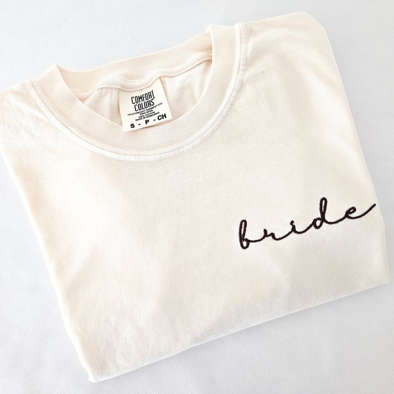 Embroidered Bride Shirt - Etsy
