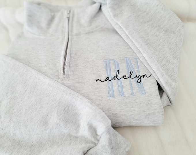 Nurse Custom Quarter Zip Sweatshirt-jerzees Nublend Quarter Zip-custom ...