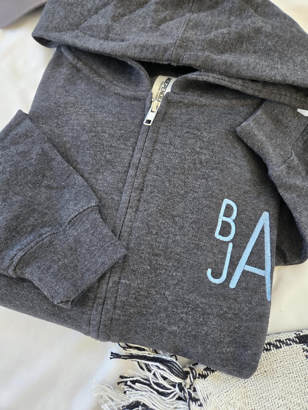 Embroidered Youth Monogram Jacket-embroidered Kids Monogram Zip-up ...