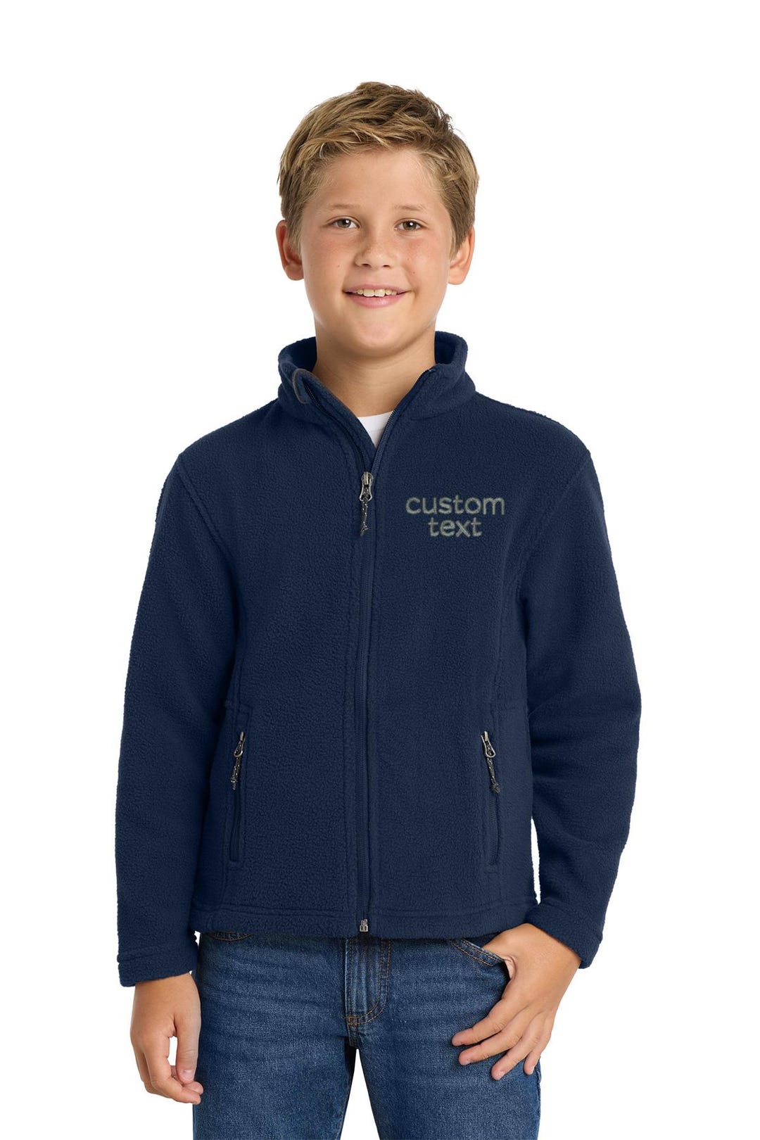 Personalized Embroidered Kids Jacket-fleece Zipper Jacket-embroidered ...