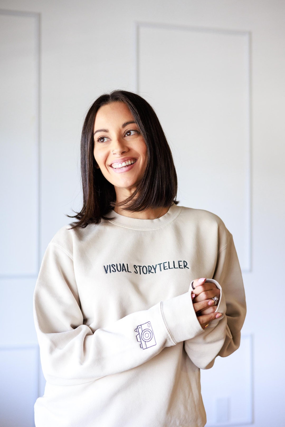 Visual Storyteller Embroidered Sweatshirt-camera-photographer Gift ...