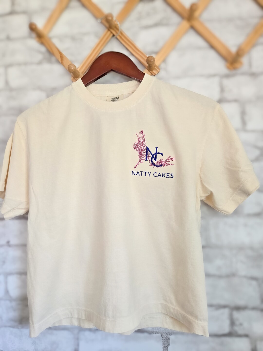 Logo Boxy Tee-custom Embroidered Business Logo Comfort Colors Text T ...