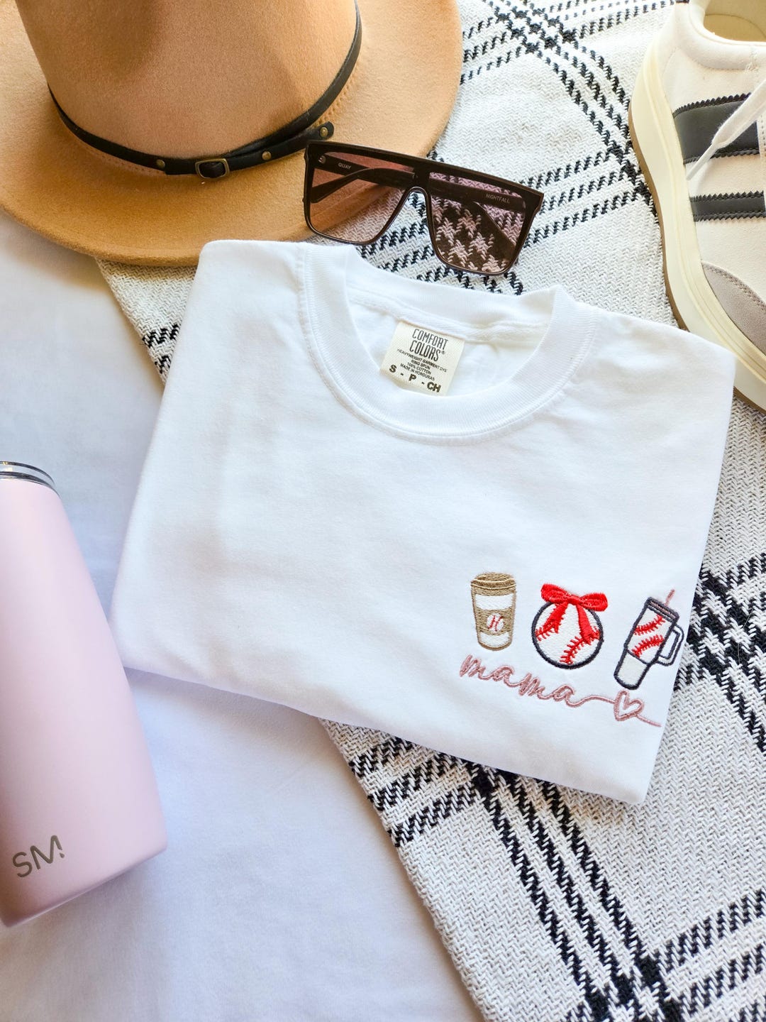 Baseball Mama Embroideres Comfort Colors T-shirt-sports Mama-garment ...