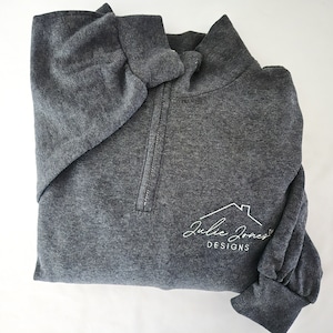 Custom Business Logo Sweatshirt-quarter-zip Sweatshirt-custom ...