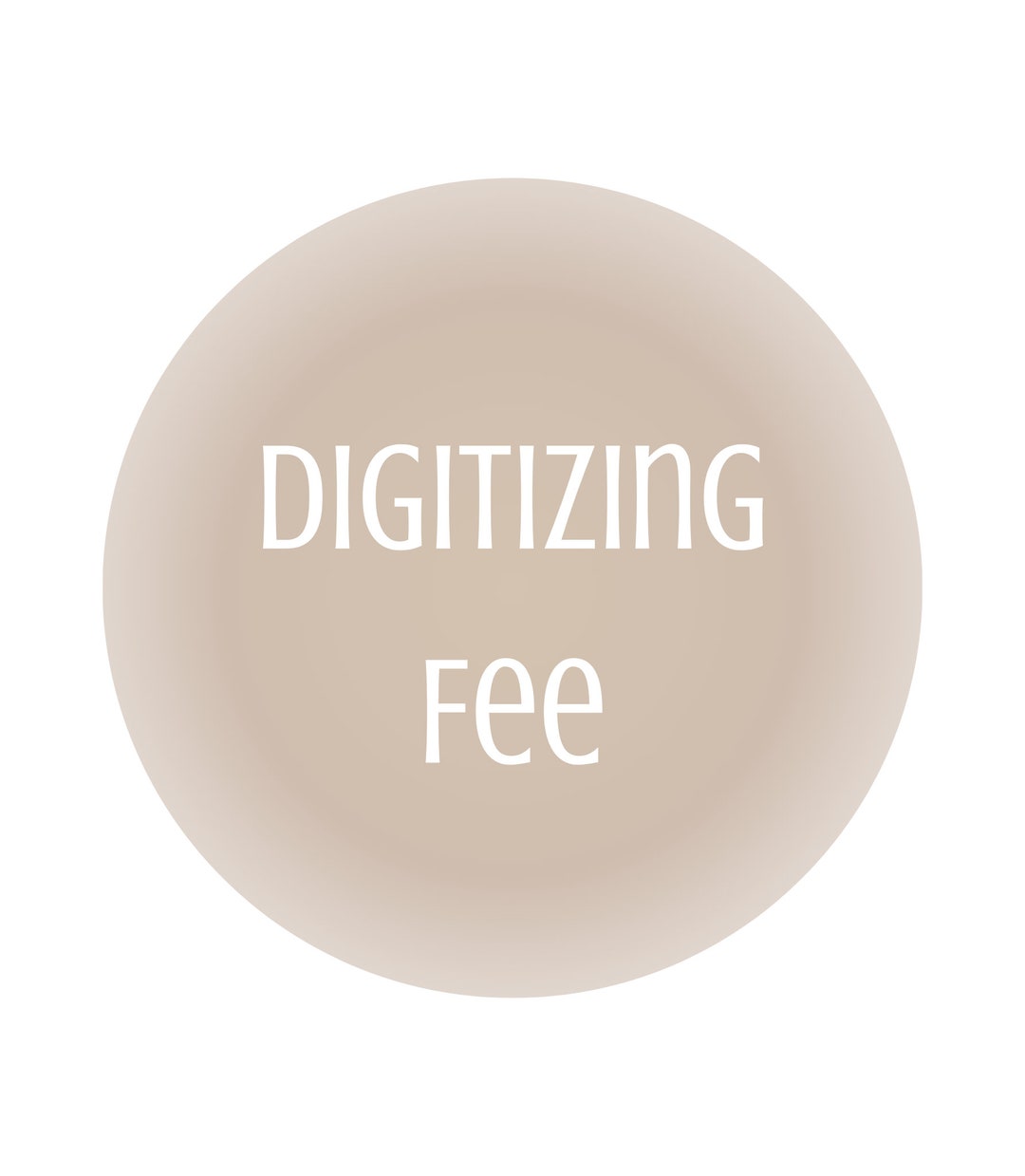Digitizing Fee - Etsy