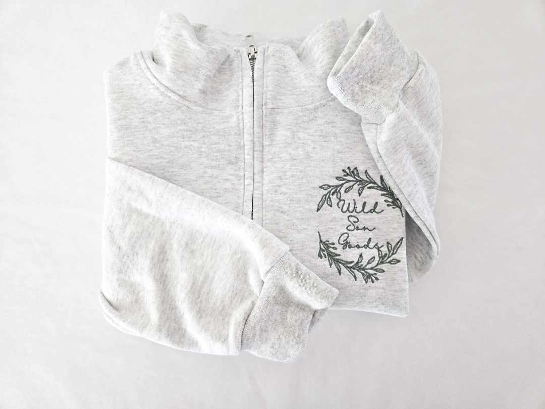 Custom Business Logo Sweatshirt-quarter-zip Sweatshirt-custom ...