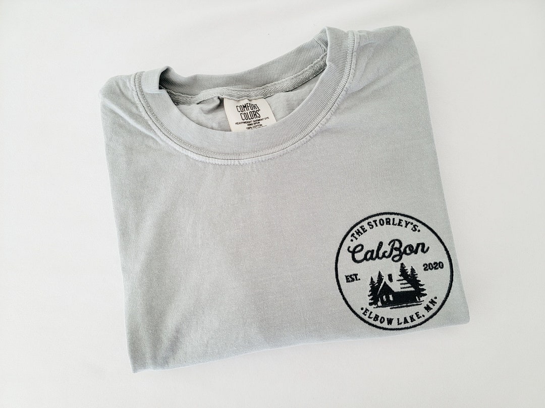 Custom Embroidered Business Logo Comfort Colors Text T-shirt-business ...