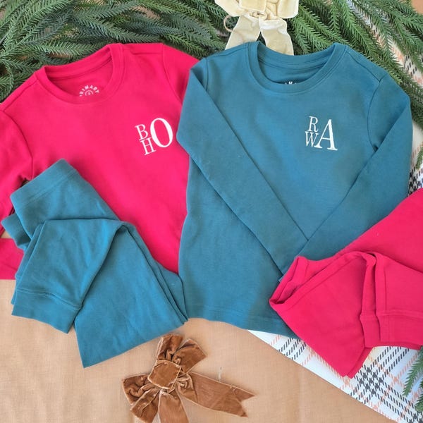 Monogrammed Pajamas - Etsy