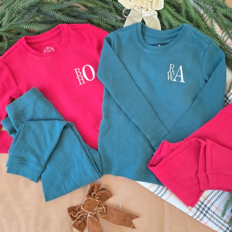 Monogrammed Pajamas - Etsy