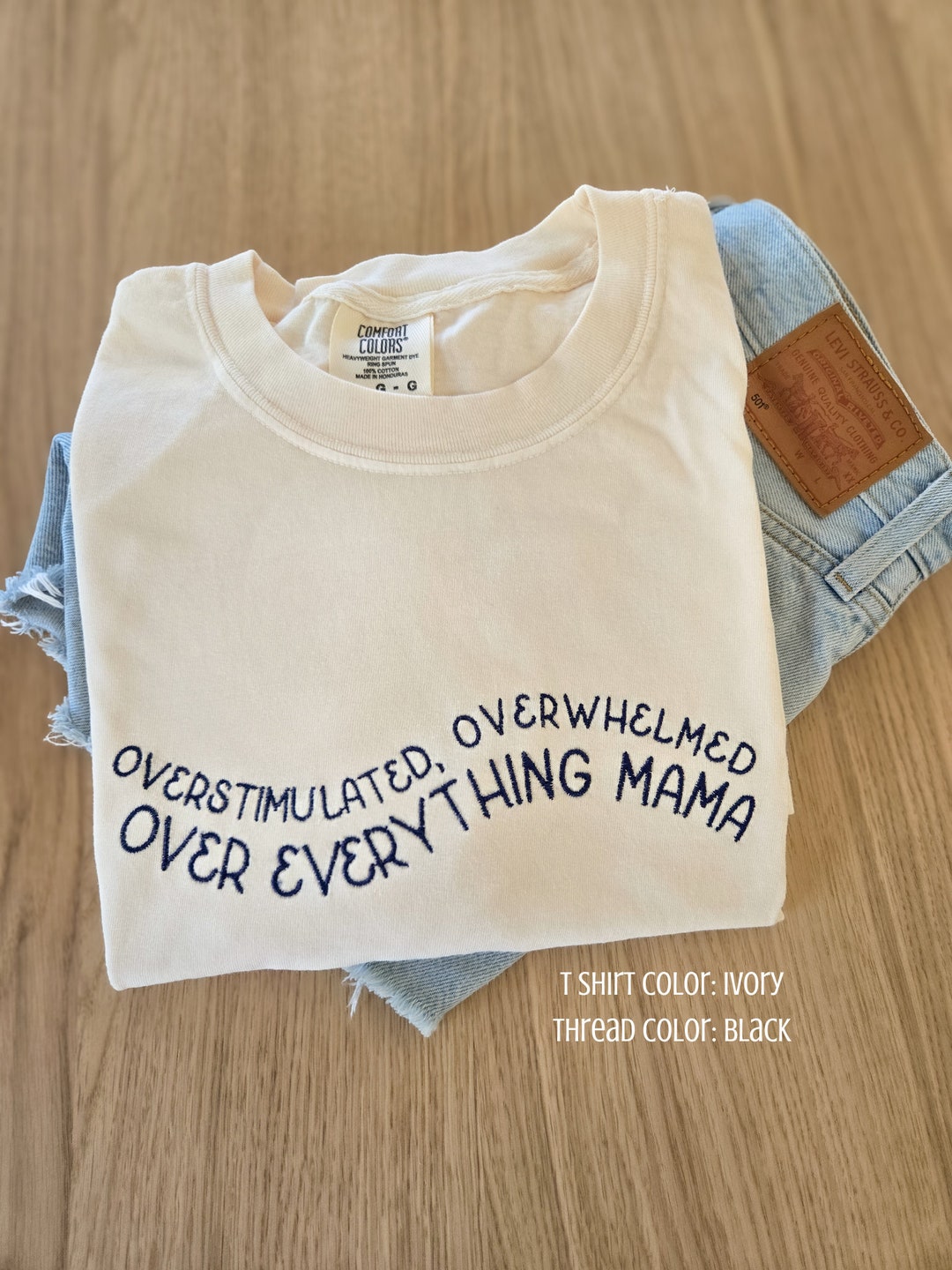 Overwhelmed Mama Custom Comfort Colors T-shirt-overstimulated-garment ...