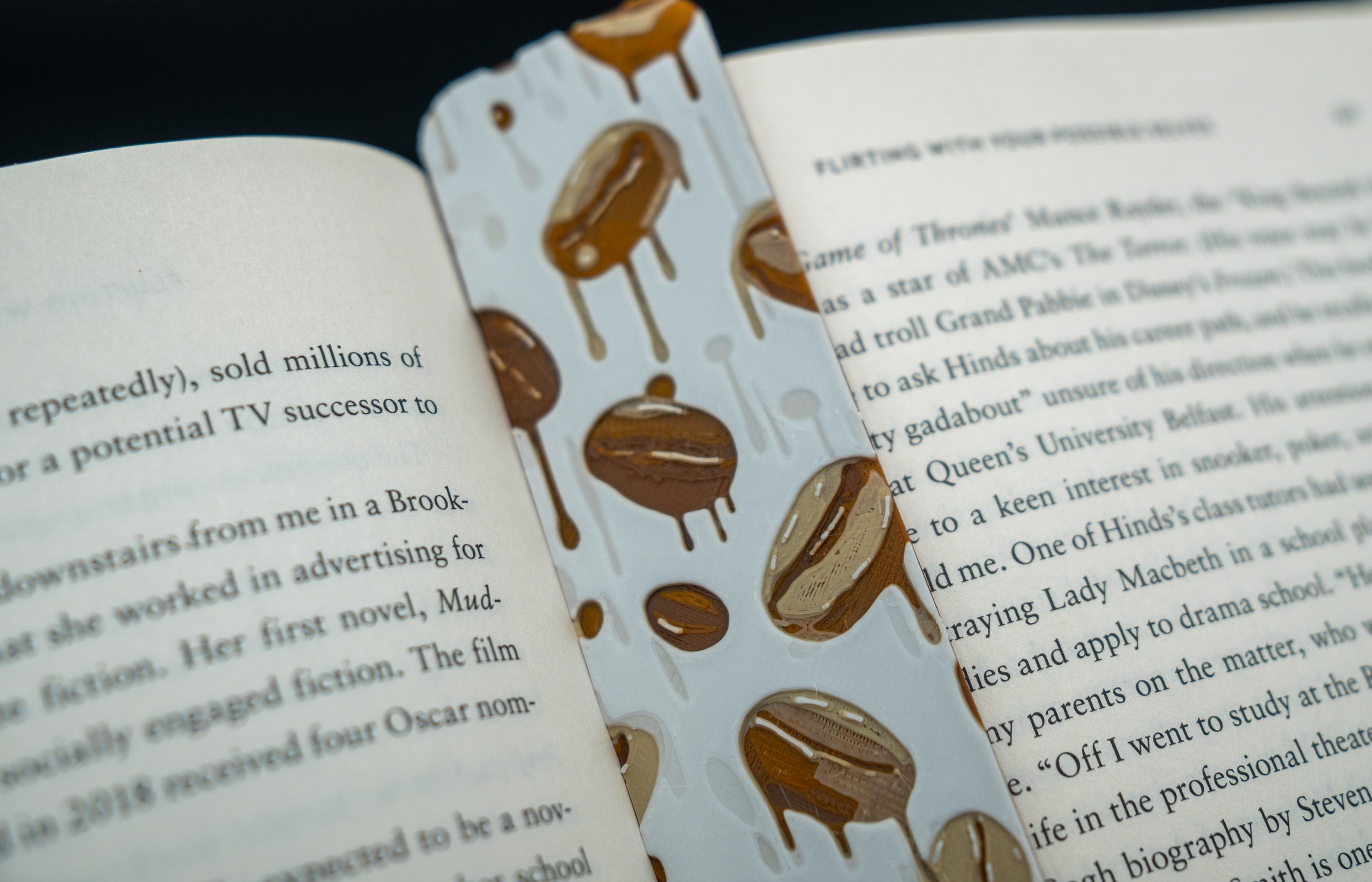 Coffee Beans Bookmark, Coffee Bookmark, Coffee Themed Bookmark, Coffee ...