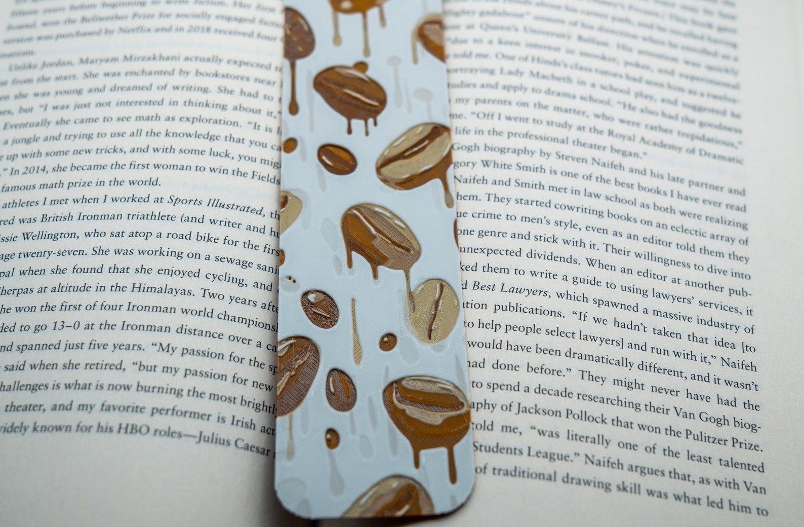 Coffee Beans Bookmark, Coffee Bookmark, Coffee Themed Bookmark, Coffee ...