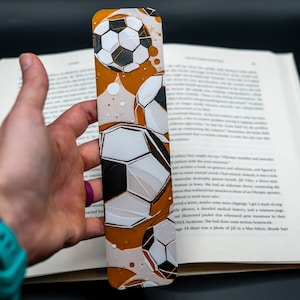 Orange Soccer Bookmark, Soccer Ball Bookmark, Futbol Bookmark, Soccer ...