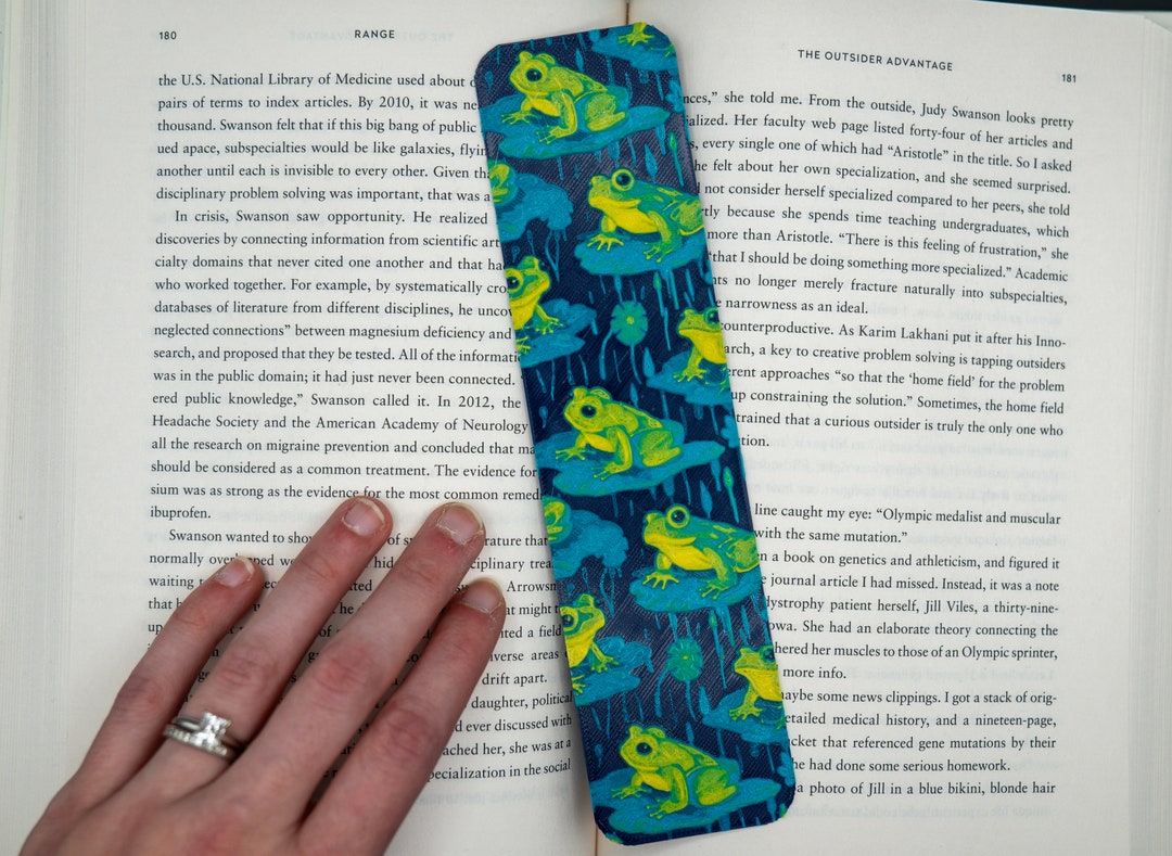 Frog Bookmark, Nature Themed Bookmark, Cute Frog Bookmark, Frog Lover ...