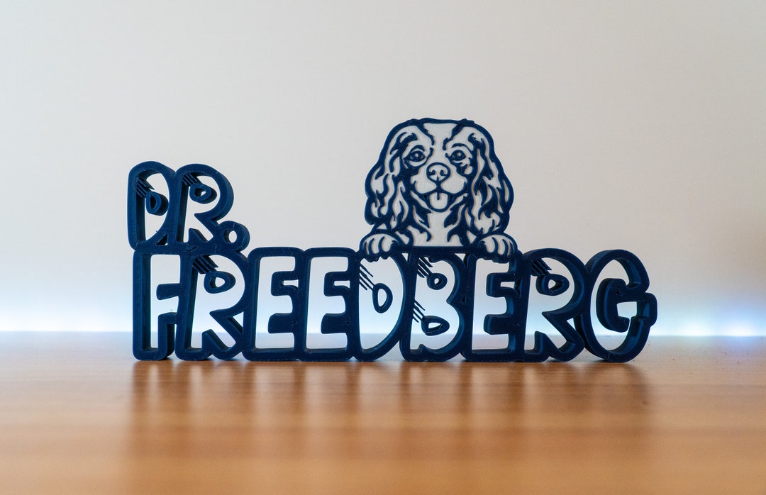 Vet Desk Sign - Veterinarian Name Sign - Cavalier Dog Gift ...